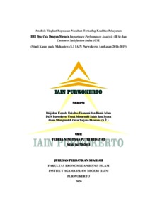 ANALISIS TINGKAT KEPUASAN NASABAH TERHADAP KUALITAS PELAYANAN BRI SYARI'AH DENGAN METODE ...